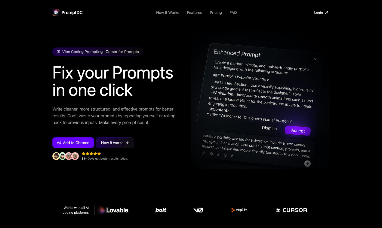 PromptDC - Cursor for Prompts | Open-Launch
