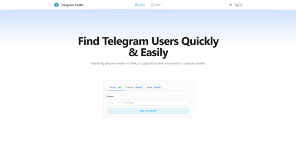 Telegram Finder | Open-Launch