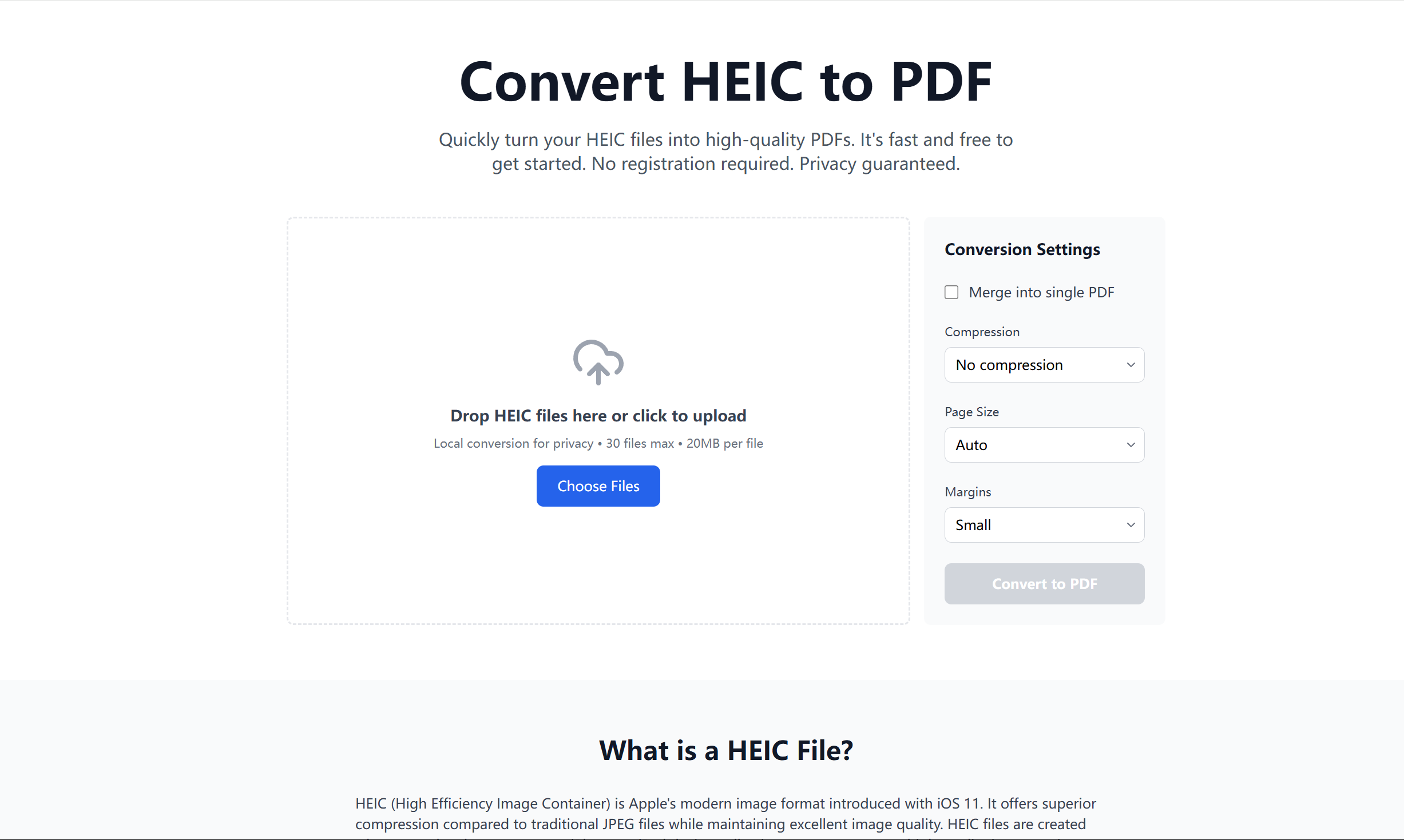HEIC to PDF | Open-Launch